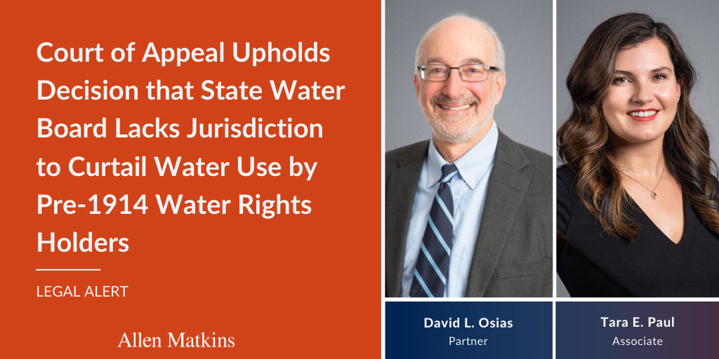 Court of Appeal Upholds Decision that State Water Board Lacks ...