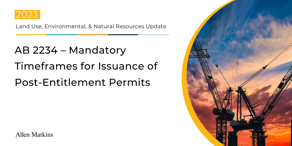 Assembly Bill 2234 – Mandatory Timeframes for Issuance of Post ...